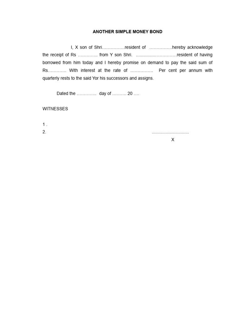 Another Simple Money Bond | PDF