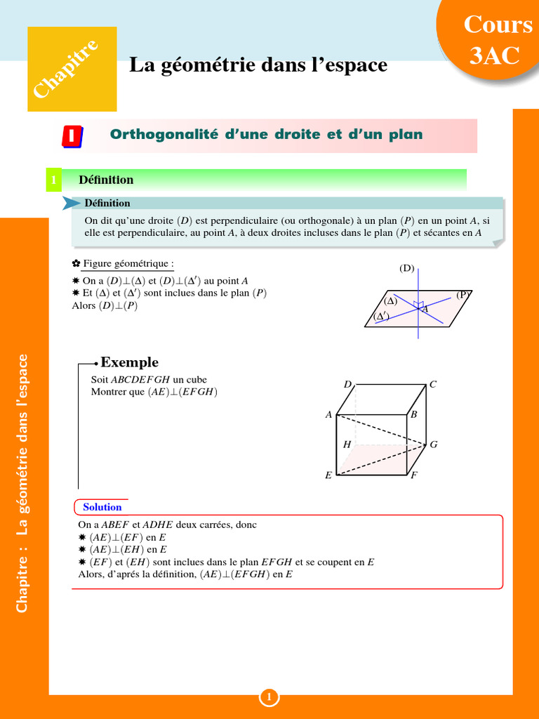 Aire du rectangle en géométrie spatiale | PDF | Perpendicularité | Triangle