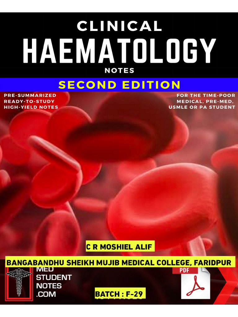 Haematology Notes | PDF | Lymphatic System | White Blood Cell
