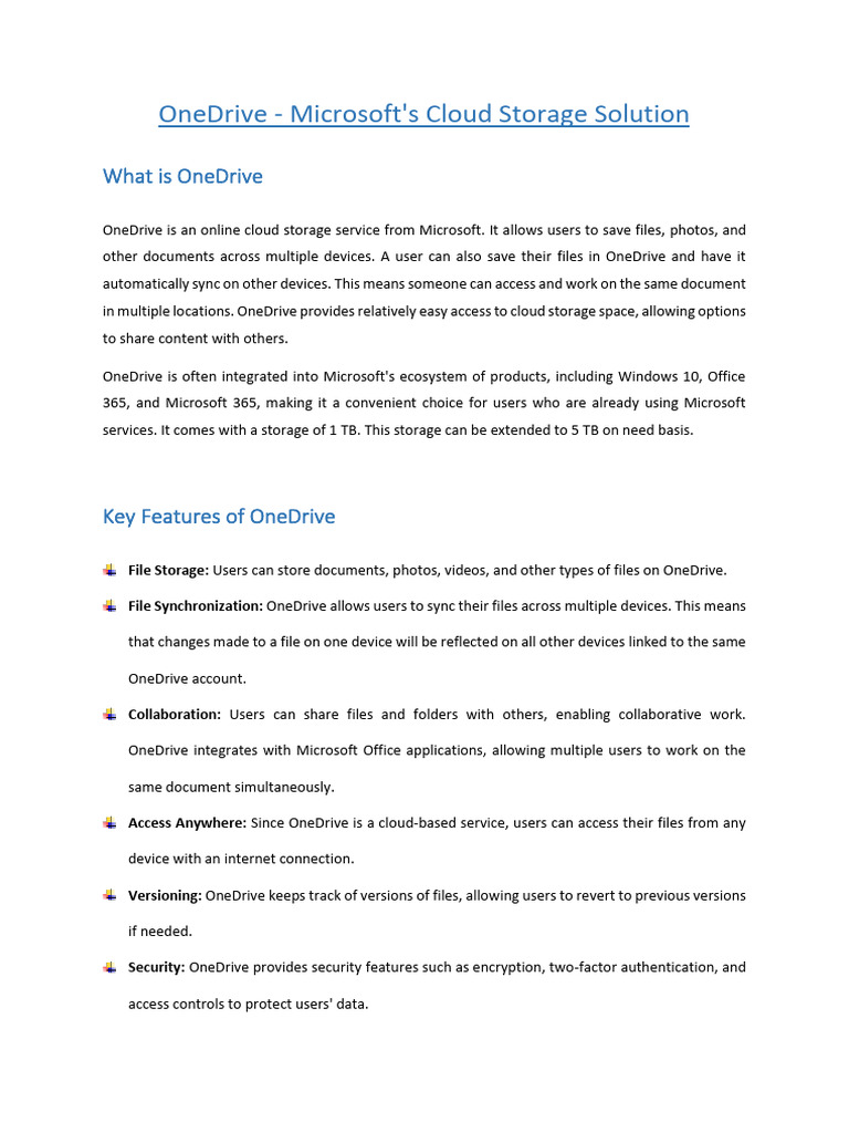 OneDrive | PDF | System Software | Software