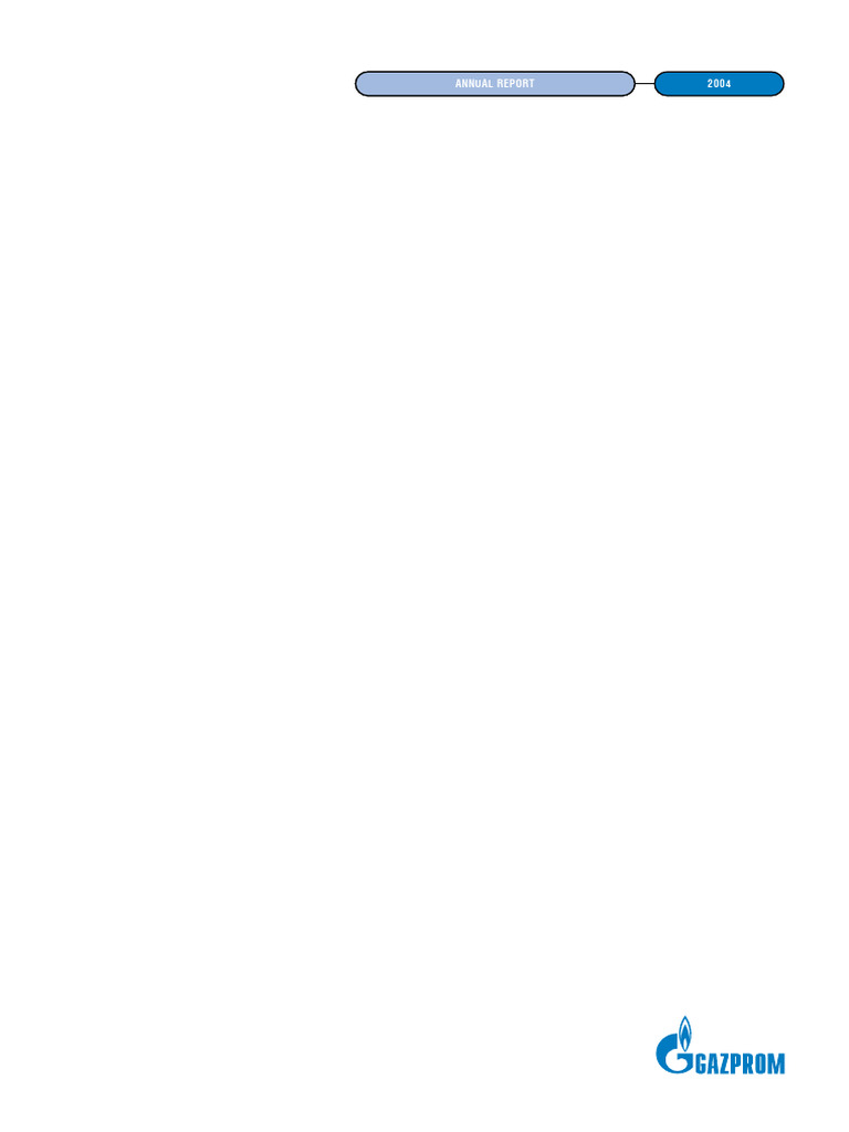 Gazprom Annual Report 2004 (English) | PDF | Natural Gas | Joint Stock Company