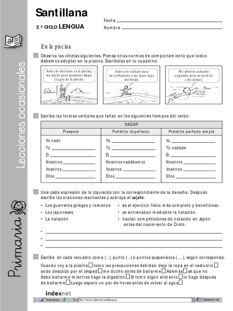 Normas y Verbos sobre Natación | PDF | Mecánica del lenguaje | Lingüística
