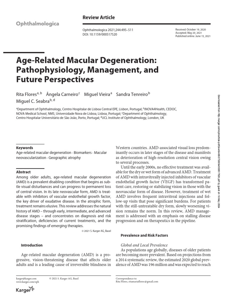 Age-Related Macular Degeneration: Pathophysiology, Management, and Future Perspectives | PDF ...