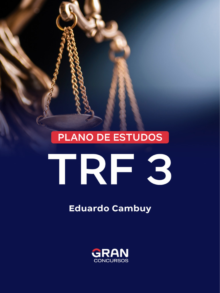Plano de Estudos para TRF 3 - E-book | PDF | Dormir | Revisão