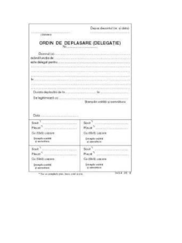 Ordin de Deplasare | PDF