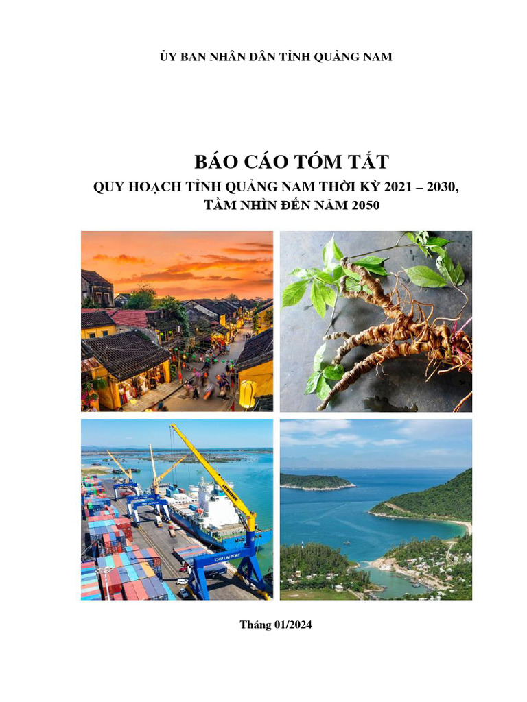 3 - Báo Cáo Tóm T T Quy Ho¡ch Ténh Qu NG Nam Thýi Kó 2021 - 2030, T M Nhìn - ¿N N - M 2050 | PDF