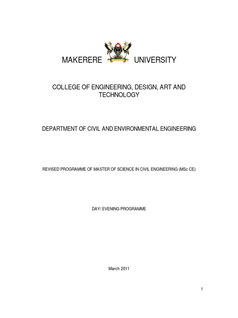 MSC Civil Engineering - Final | PDF | Academic Degree | Thesis