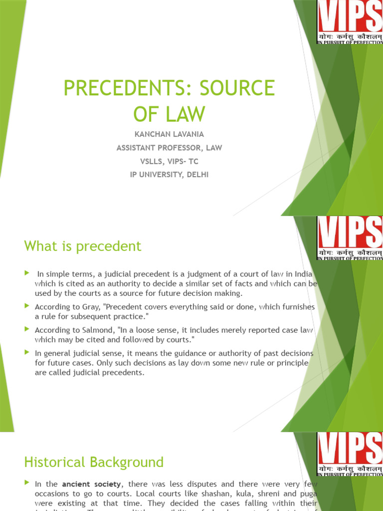 Precedents Introduction | PDF | Precedent | Public Law