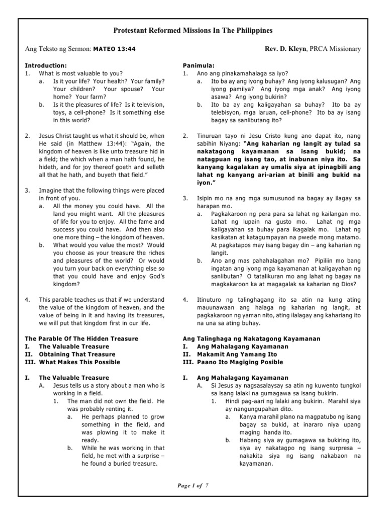DK Matthew 13 44 | PDF