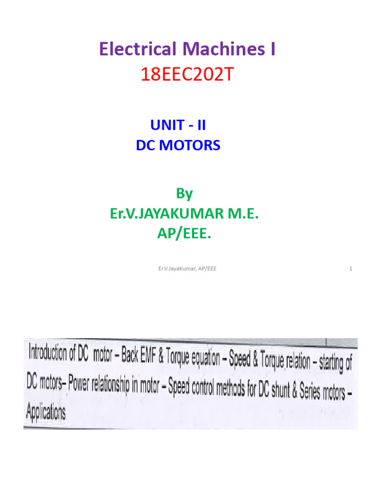 DC Motors | PDF | Electric Motor | Electromagnetic Induction