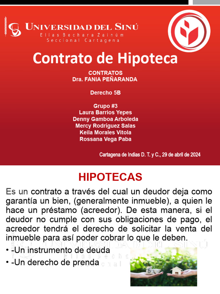 DIAPOSITIVAS HIPOTECA | PDF | Ley de hipotecas | Ley de bienes inmuebles