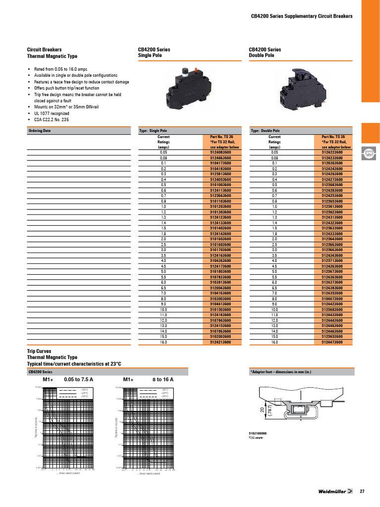 CB4200 Circuit Breakers Price List | PDF | Alternating Current ...