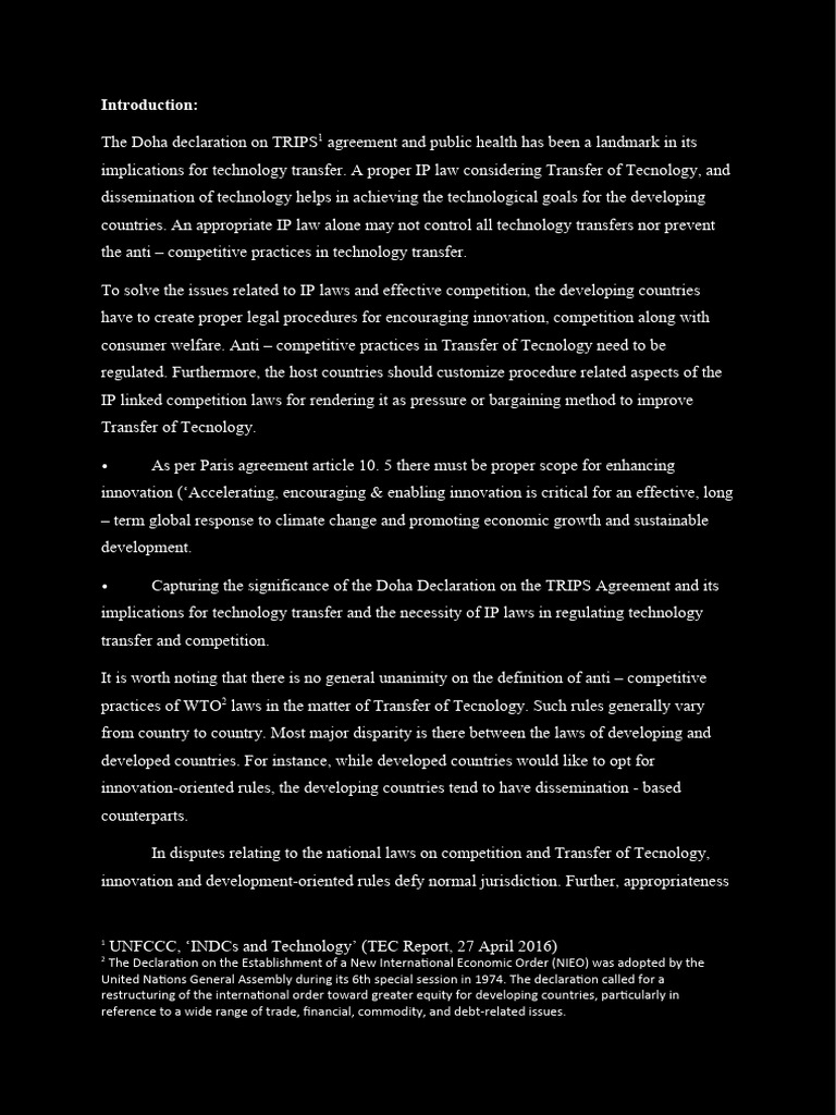 Introduction | PDF | Trips Agreement | Intellectual Property
