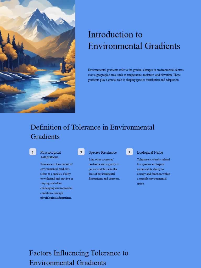 Environmental Gradients | PDF | Adaptation | Species