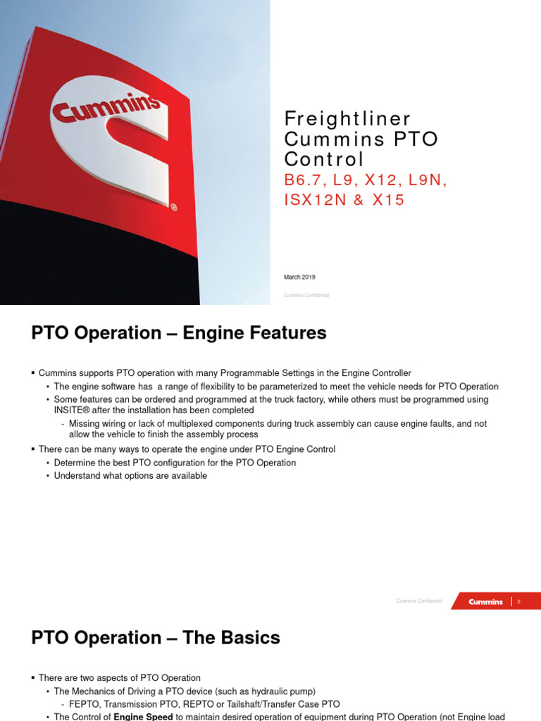 Cummins PTO Control | PDF | Switch | Engines