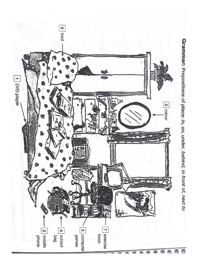 Grammar_ Prepositions of place_ in, on, under, behind, in front of ...