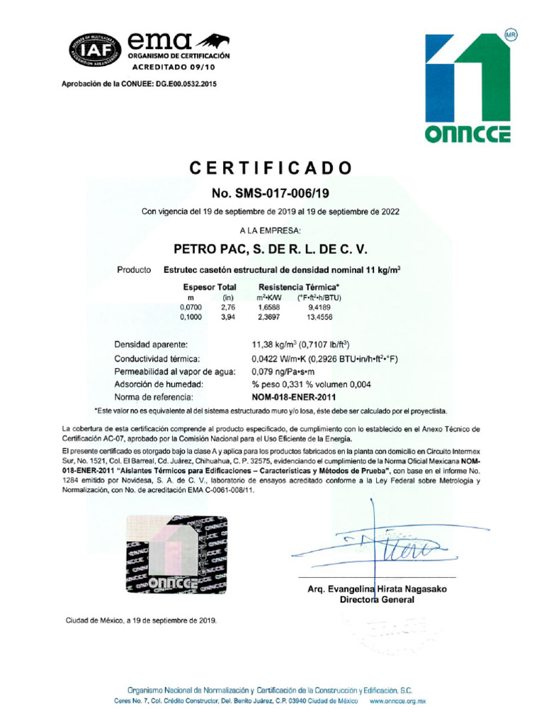 Certificado Onncce | PDF