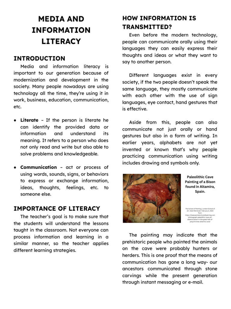 Introduction To Mil Lesson 1 | PDF | Information | Information Literacy