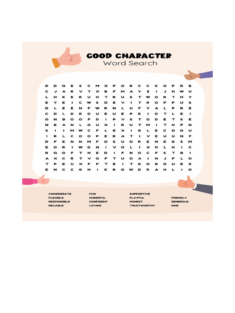 Good Character Word Search - 176165.jpg | PDF