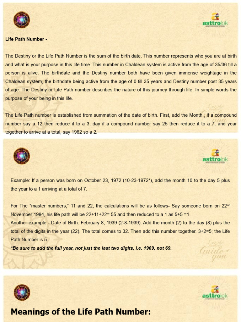 Understanding Life Path Numbers | PDF | Planets