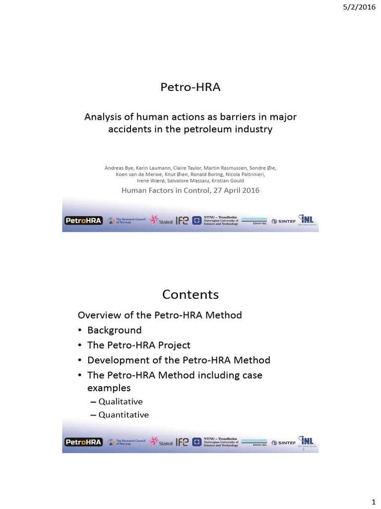 0-Petro-Hra HFC Apr2016 Presentation-002 | PDF | Reliability Engineering | Risk
