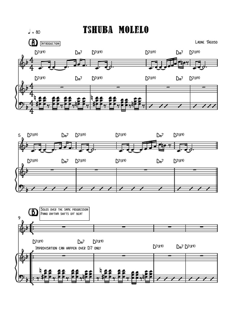Tshuba Molelo | PDF | Music Theory | Musical Compositions