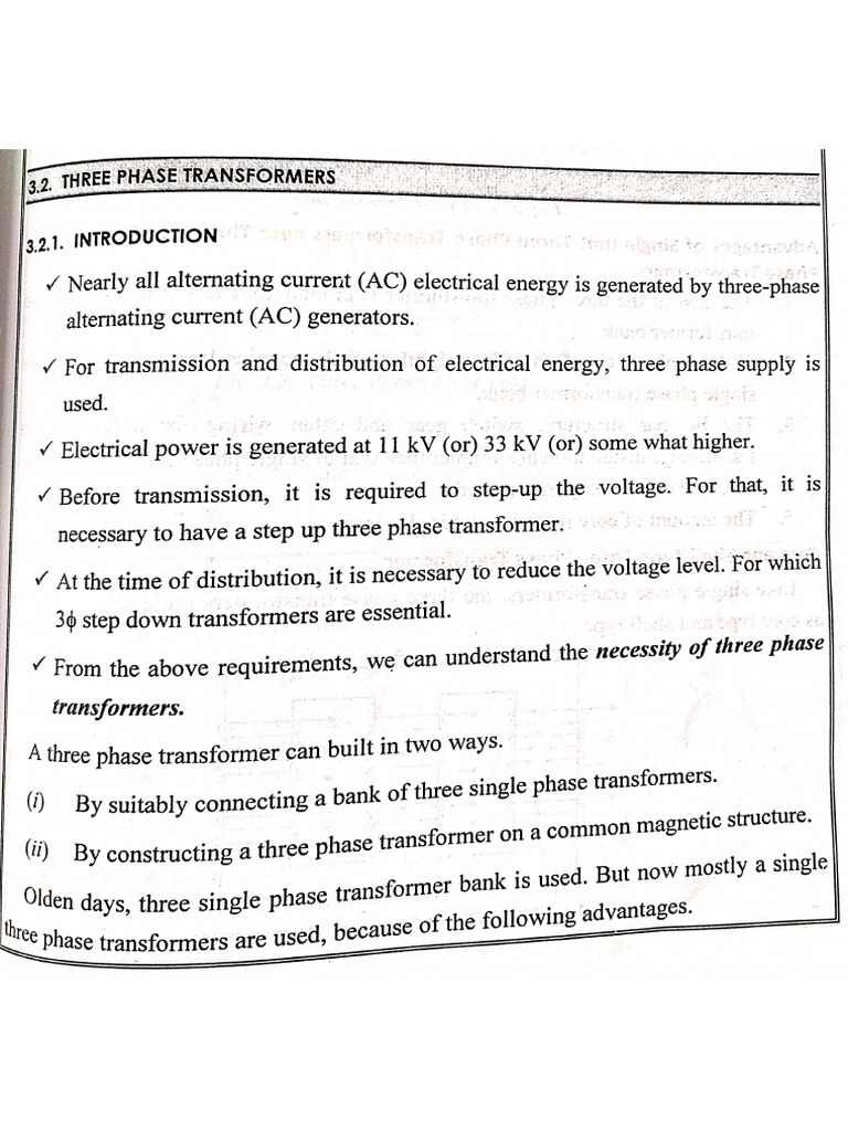 Three Phase Transformer | PDF