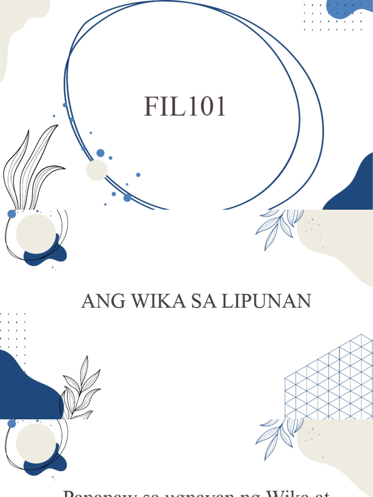 FIL101 Aralin 3 2024 | PDF