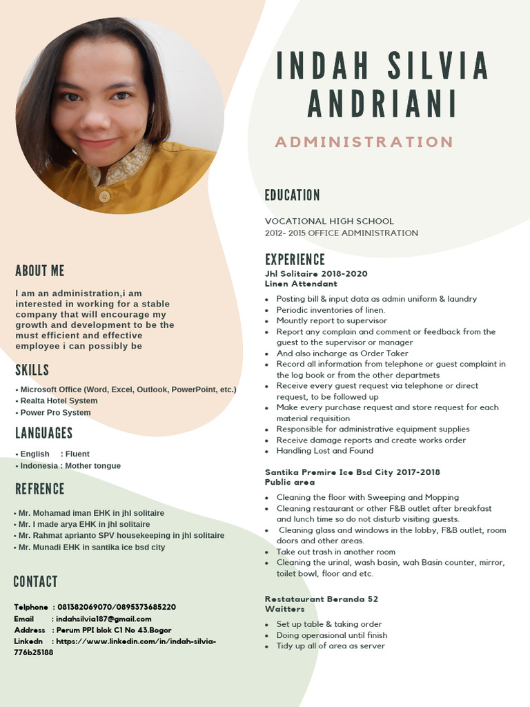 Indah Silvia Andriani's Admin Profile | PDF | Software | Microsoft