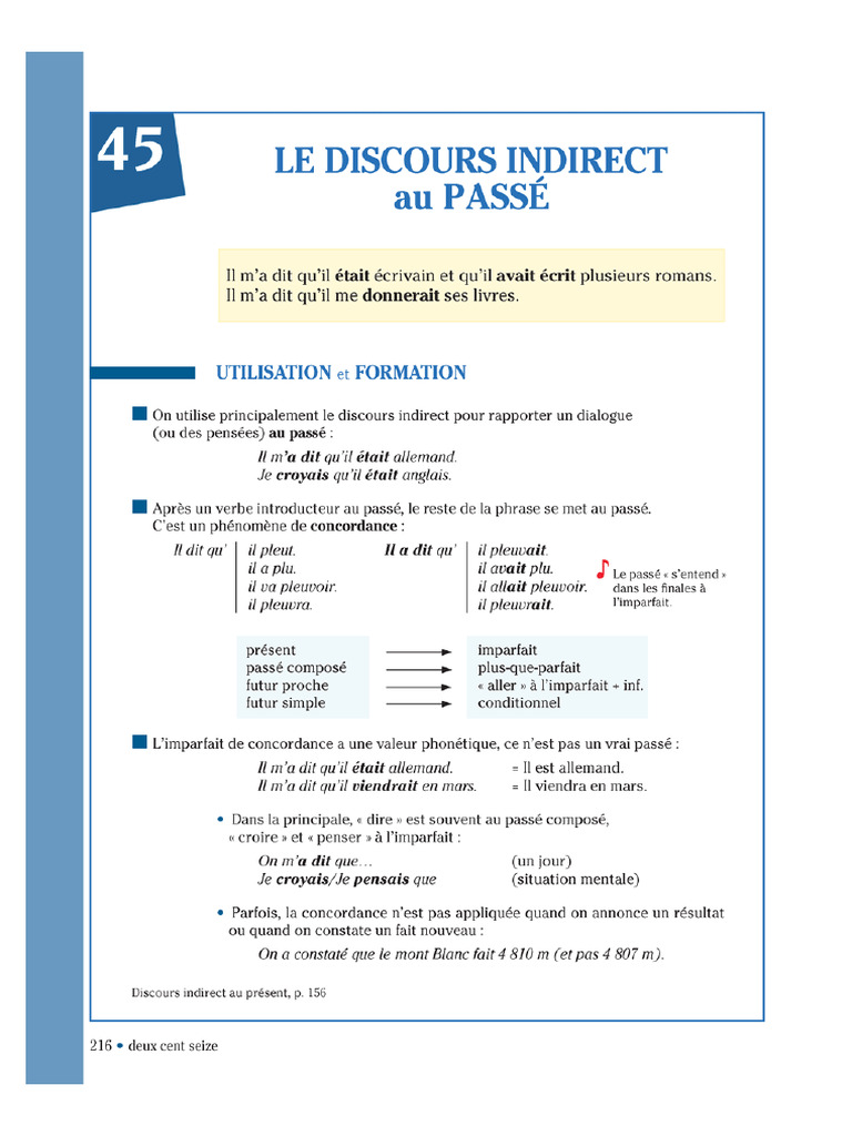 Discours Indirect | PDF