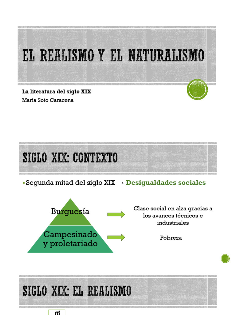 El Realismo y El Naturalismo | PDF | Realismo literario
