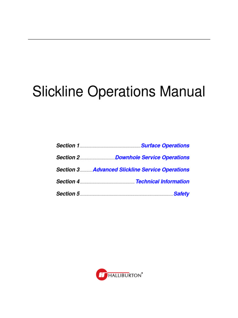 Slickline Operations Manual | PDF