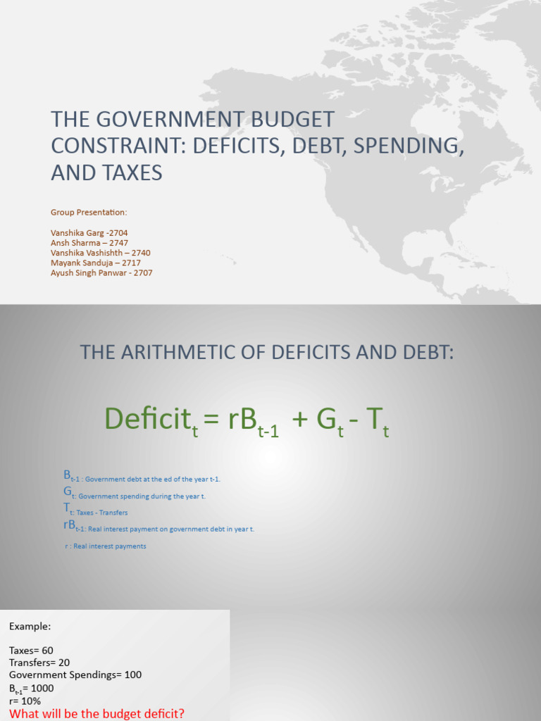 The Government Budget Constraint | PDF | Government Budget Balance ...