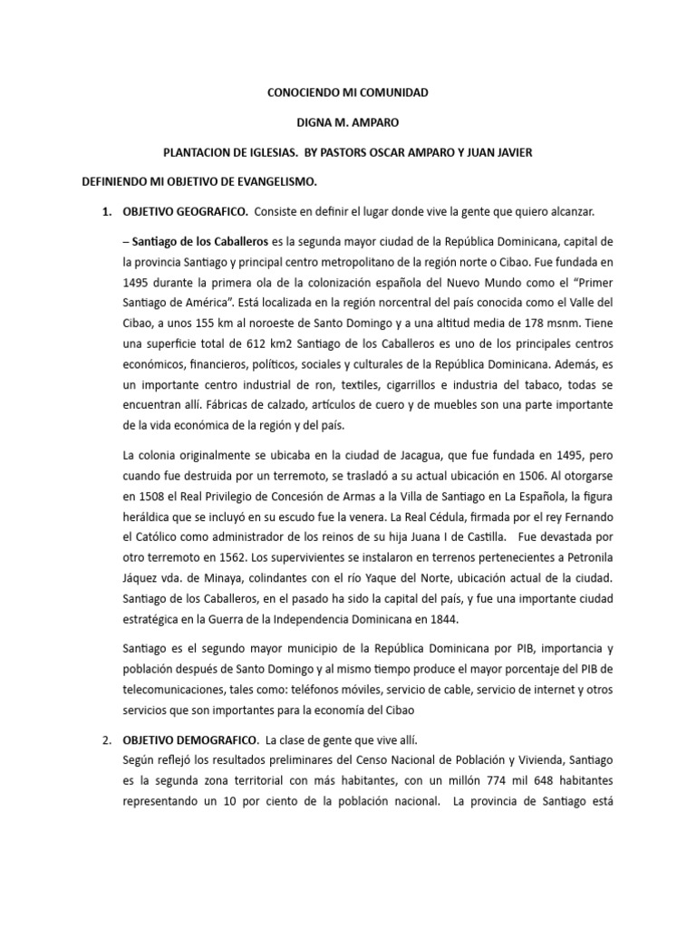 Conociendo Mi Comunidad | PDF | República Dominicana