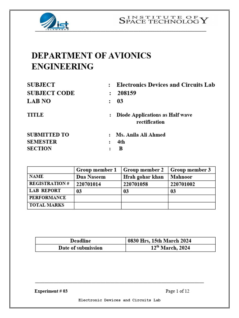 Lab#3 | PDF | Rectifier | Diode