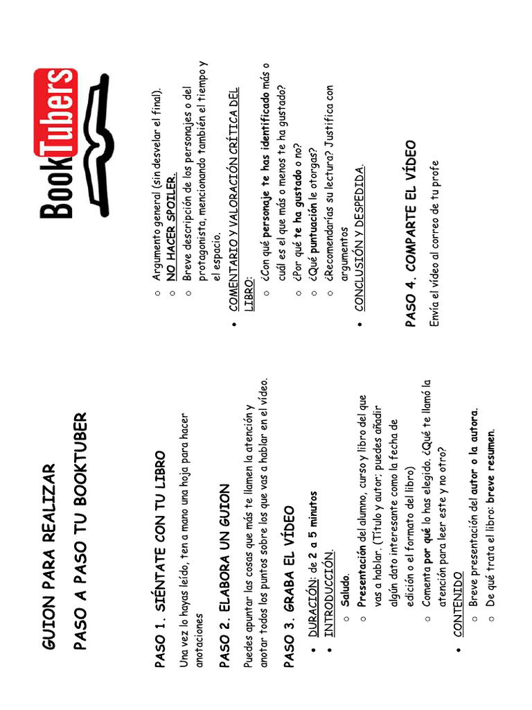 Guion Booktuber | PDF