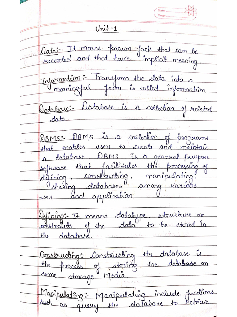 Dbms Notes Pdf 