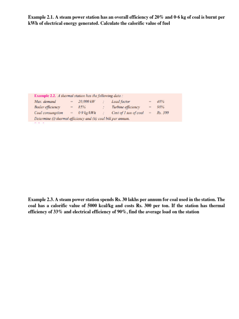 Coal Consumption and Efficiency in Power Plants | PDF | Power Station ...