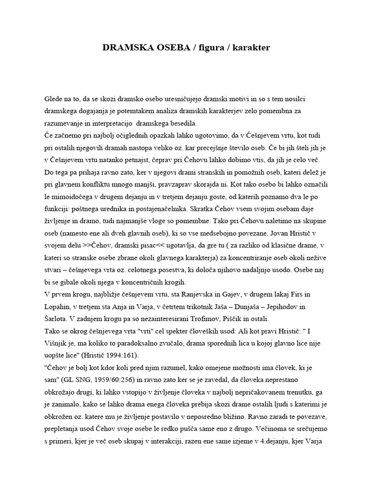 Dramska Oseba | PDF