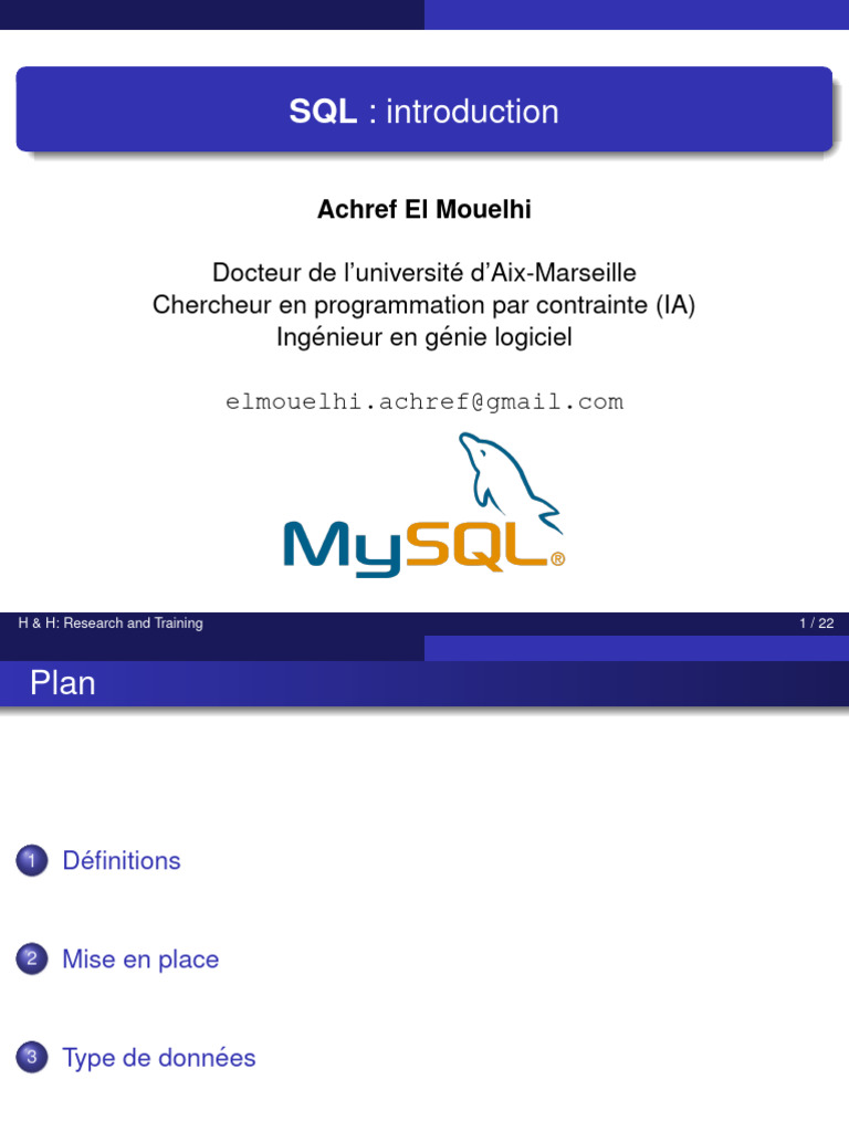 Cours Mysql Introduction | PDF | Base de données relationnelle | SQL