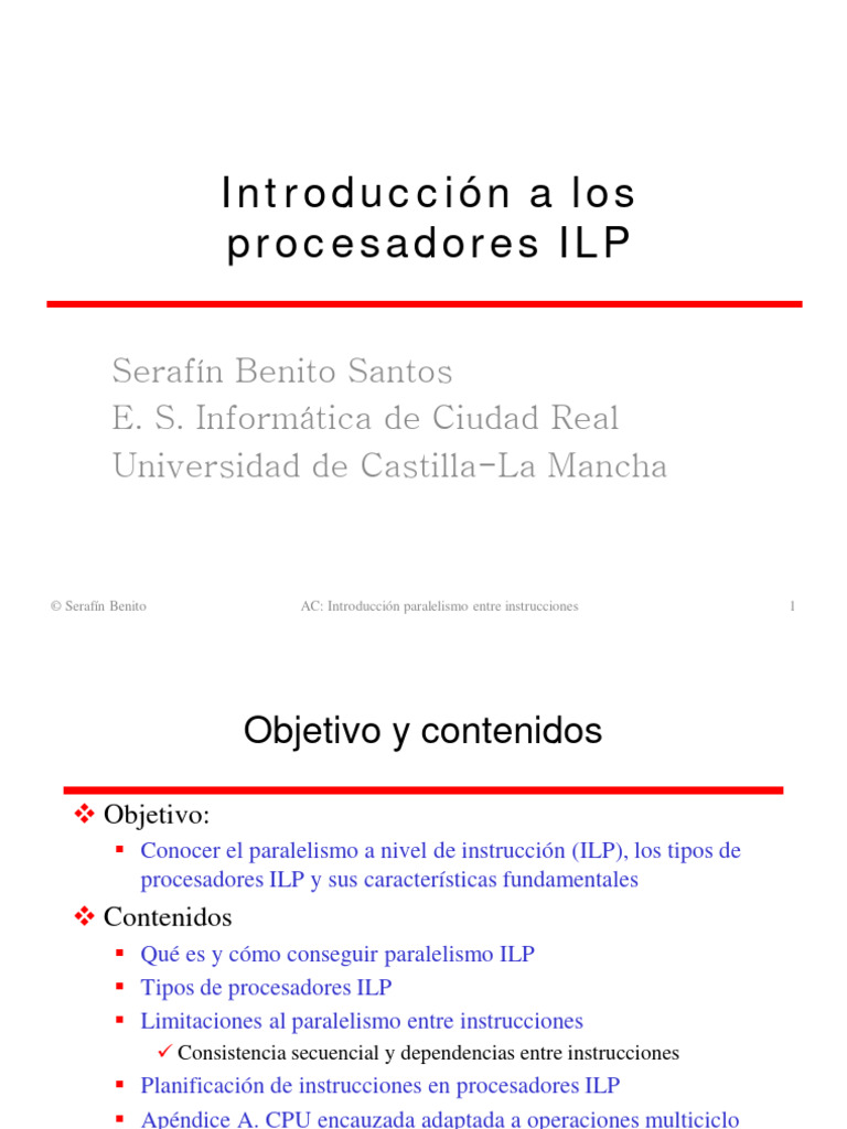 AC2 Intro ILP | PDF | Unidad Central de procesamiento | De entrada y salida