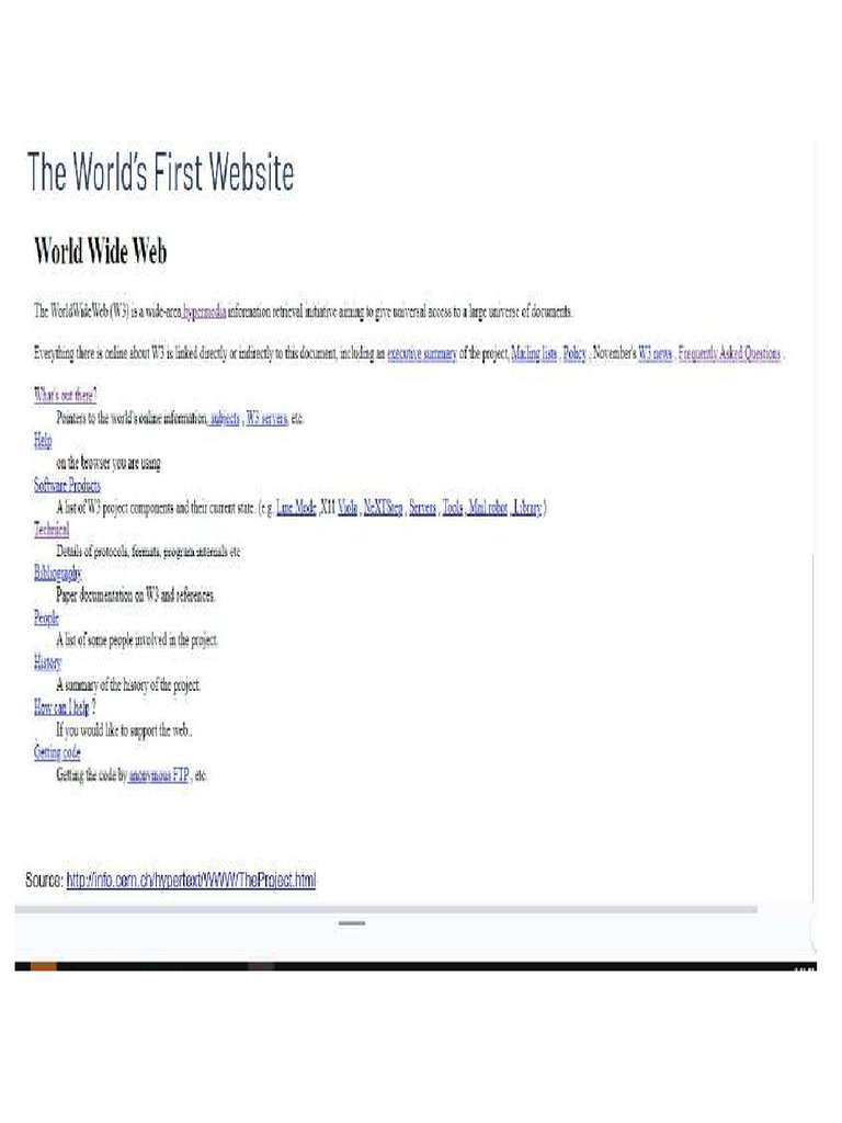 The Worlds First Website | PDF