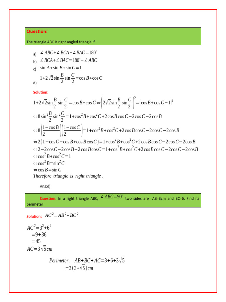 Right Triangle | PDF