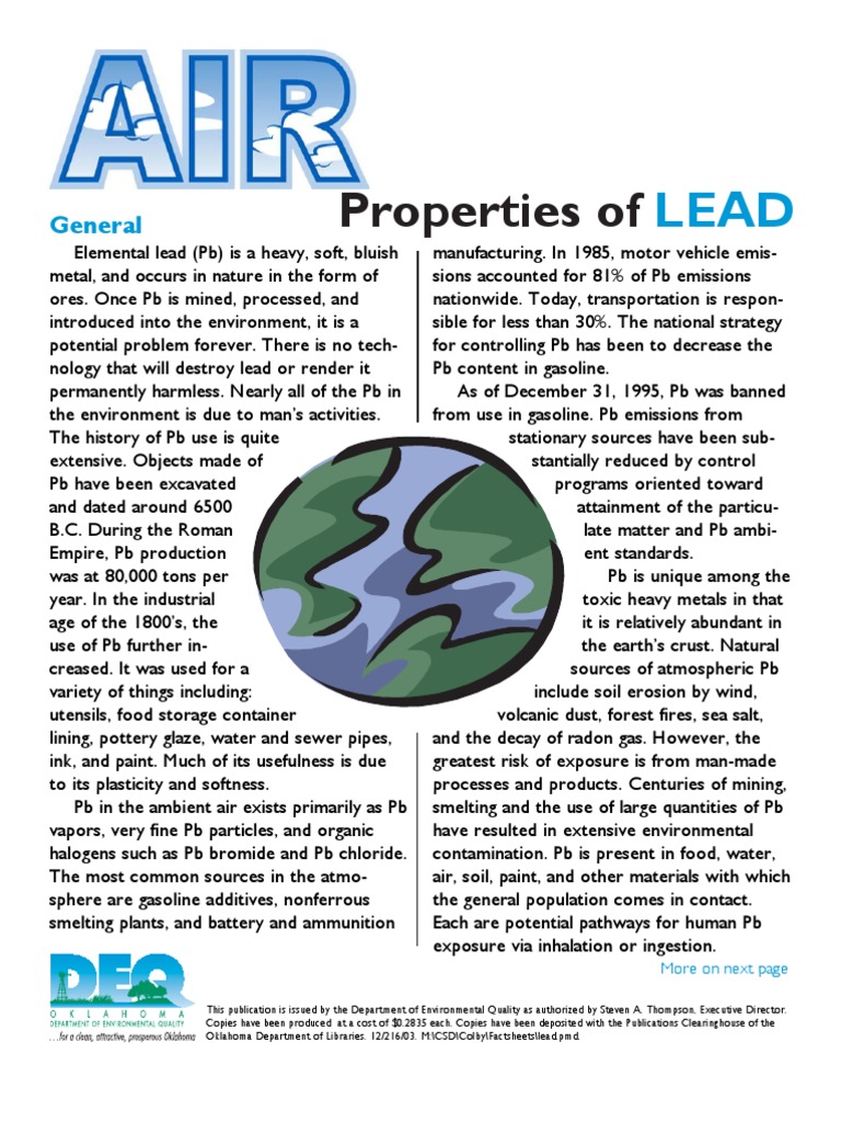 Lead | PDF | Lead | Air Pollution