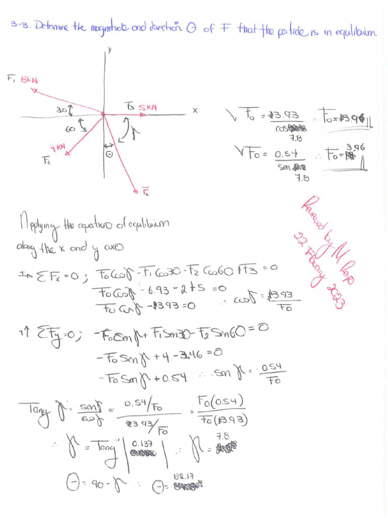 Hibbeler - Engineering Mechanics Statics - Chapter - 3 - P3.3 | PDF