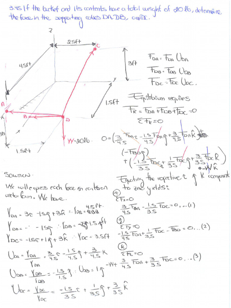Hibbeler - Engineering Mechanics Statics - Chapter - 3 - P3.45 | PDF