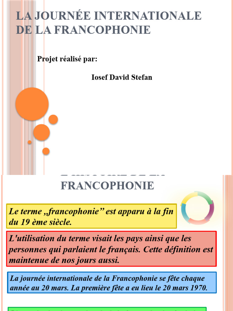 Célébrons la Francophonie Mondiale | PDF