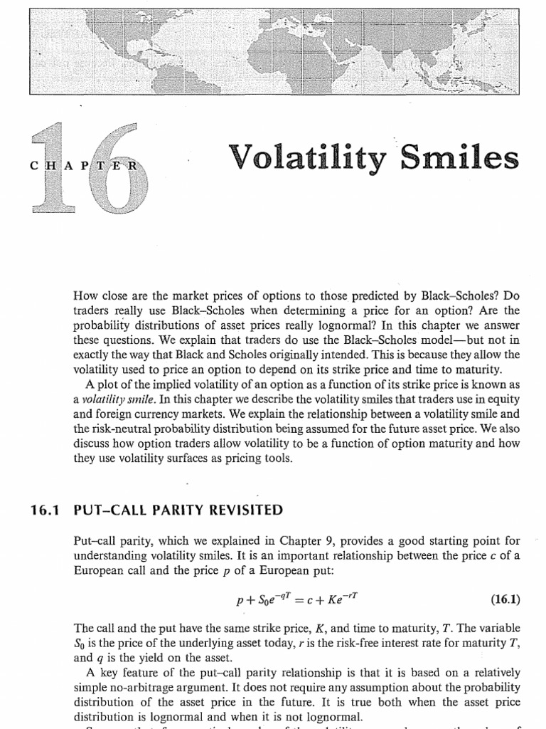 16 Volatility Smiles | PDF | Black–Scholes Model | Moneyness