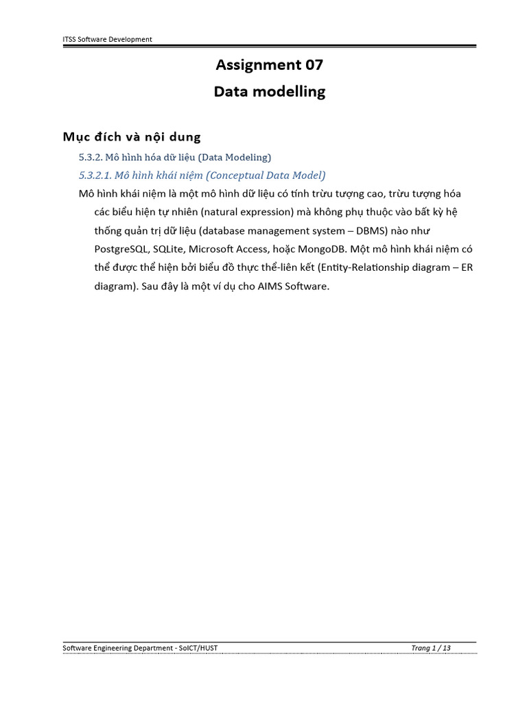 Assignment 07 Data Modelling | PDF