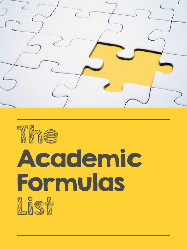 Academic Formulas List | PDF | English Language | Phrase Academic Formulas List | PDF | English Language | Phrase